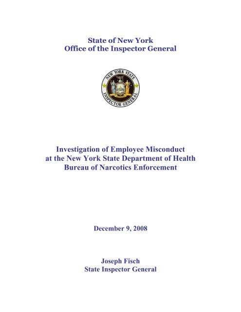 Investigation of Employee Misconduct at the New York State ...