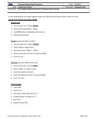 Standard Operating Procedures