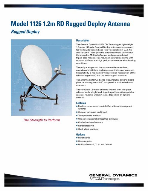 Data Sheet - General Dynamics SATCOM Technologies