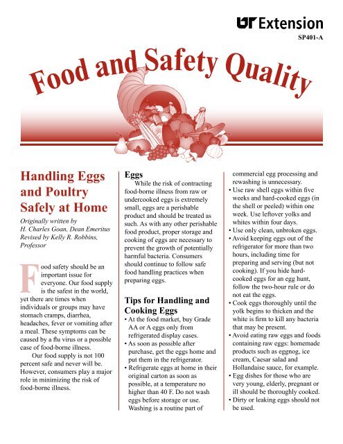 Handling Eggs and Poultry Safely at Home
