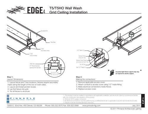 T5/T5HO Wall Wash Grid Ceiling Installation - Pinnacle Architectural ...