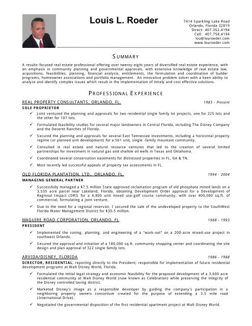 Louis L. Roeder - Lou Roeder