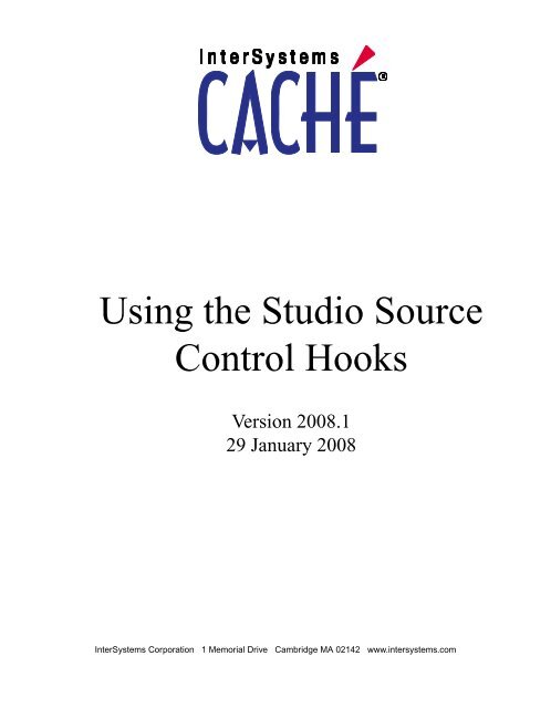 Using the Studio Source Control Hooks - InterSystems Documentation