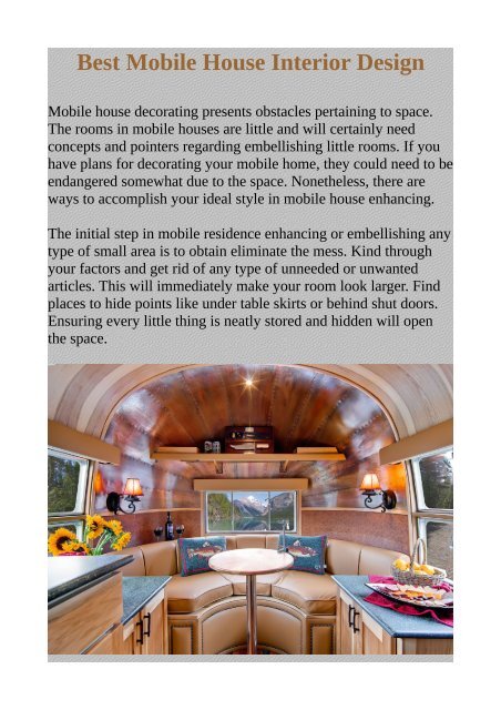 Best Mobile House Interior Design