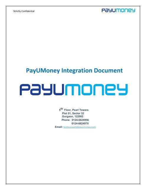 PayUMoney Integration Document