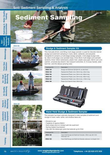 Sediment Sampling - Wagtech Projects Ltd