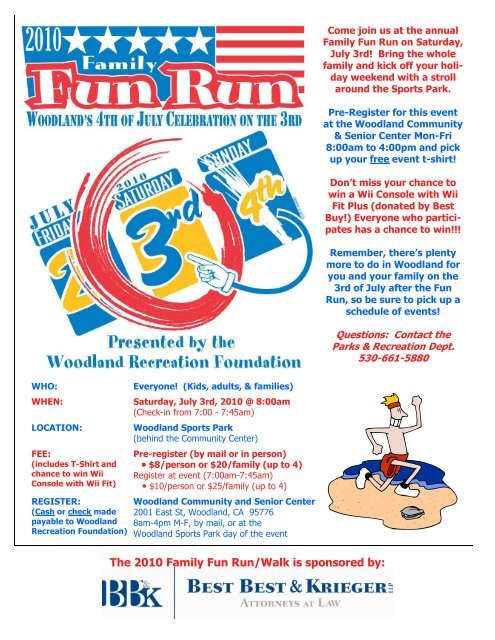 Fun Run/Walk Registration Form - Woodland