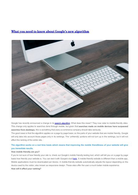 What you need to know about Google’s new algorithm