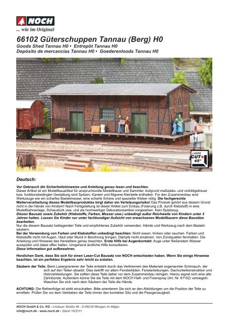 66102 Güterschuppen Tannau (Berg) H0 - Noch