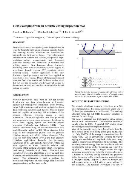 Field examples from an acoustic casing inspection tool - Advanced ...