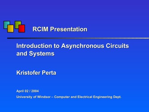Vlsi Presentation Introduction To Asynchronous Circuits