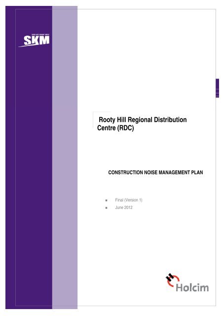 Construction noise management plan - Holcim
