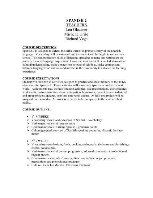 Spanish 2 Common Course Document.pdf