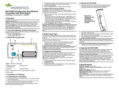 EN1210W Installation Instructions - Advanced Wireless ...