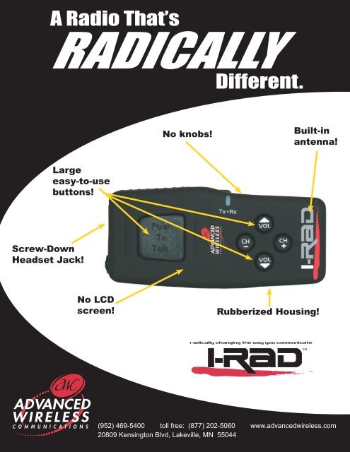 I-RAD Brochure - Advanced Wireless Communications
