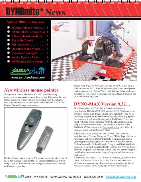 DYNOmiteâ ¢ News - DYNO-mite Dynamometer