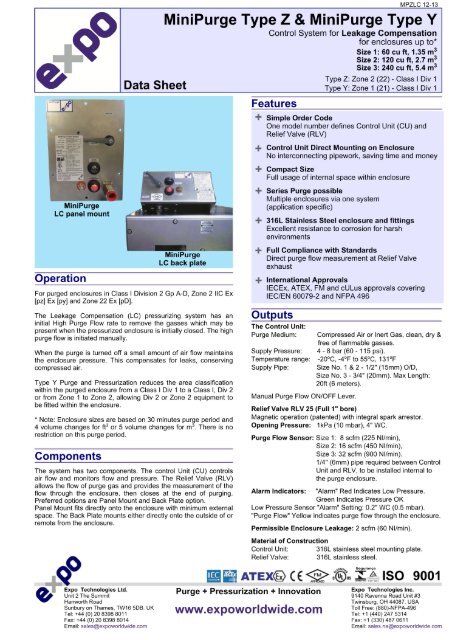MiniPurge-ZY-Purge-LC-Data-Sheet - Expo Technologies