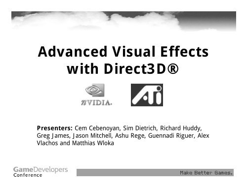 Advanced Visual Effects with Direct3d®