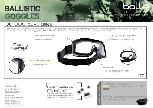 Ballistic Resistance STANAG 2920 - BollÃ© Safety