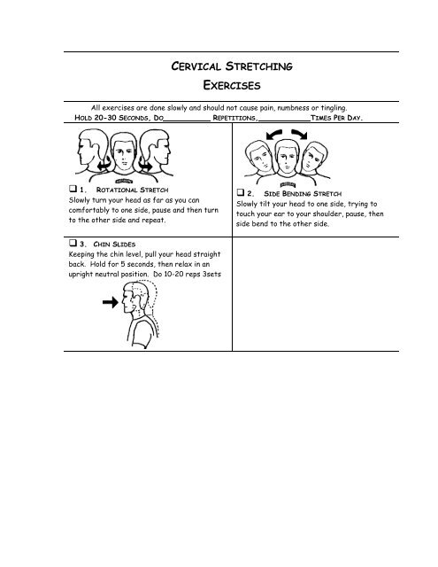 CERVICAL STRETCHING EXERCISES