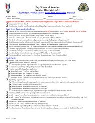 Eagle Rank Application Checklist