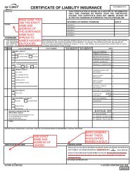 EVIDENCE OF COMMERCIAL PROPERTY INSURANCE