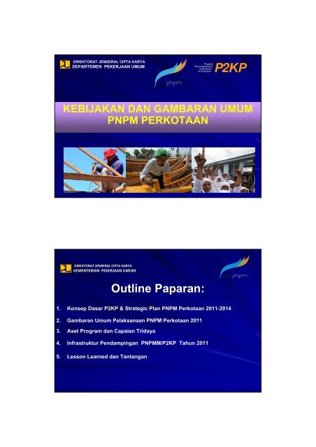 Gambaran Umum P2KP dan PNPM Mandiri Perkotaan, Review
