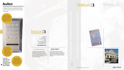 Es ist leicht, mit TimeLox 23 zu arbeiten. Für Ihre Gäste ist ... - Nordiq