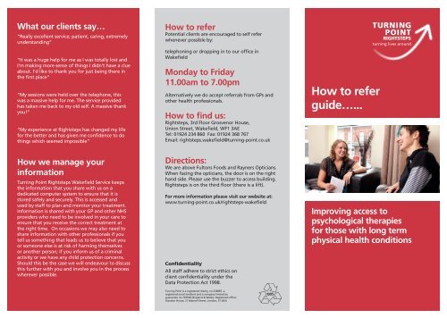 How to refer guide leaflet-for those with Long Term ... - Turning Point