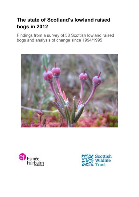 The state of Scotland's lowland raised bogs in 2012