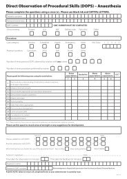 Direct Observation of Procedural Skills (DOPS) Paper Form