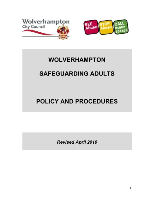 wolverhampton safeguarding adults policy and procedures