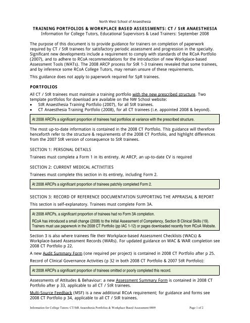 Portfolio Assessment