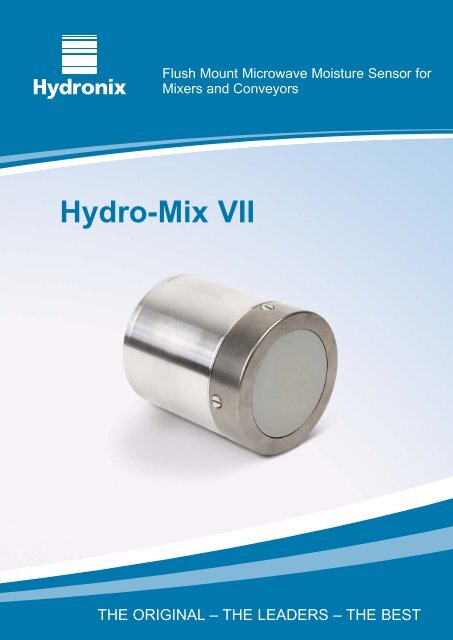 Flush mount microwave moisture sensor for Mixers and Conveyors