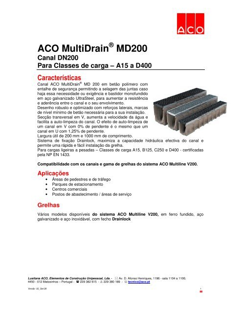 ACO MultiDrain MD200 - lusitana aco