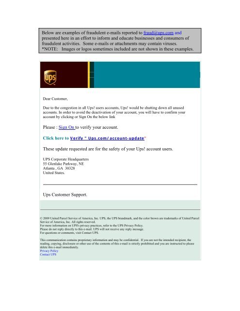 Fraud Email Examples