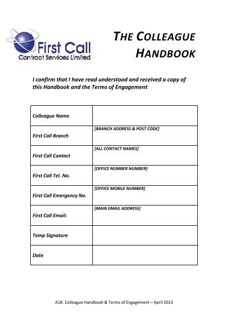 THE COLLEAGUE HANDBOOK