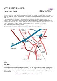 MAP AND CATERING FACILITIES Royal Berkshire Hospital