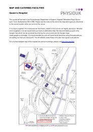 MAP AND CATERING FACILITIES Royal Berkshire Hospital