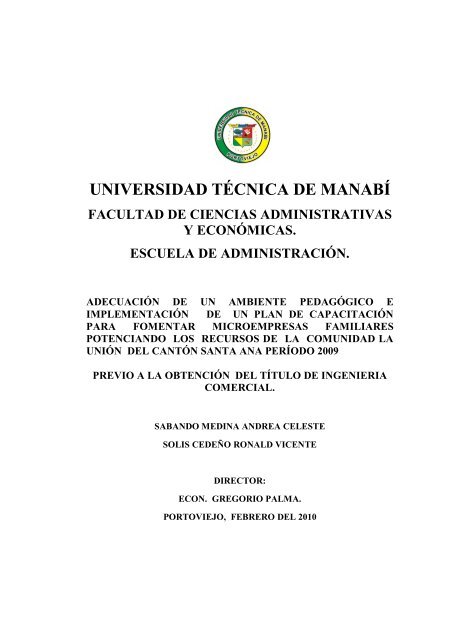 TESIS COMPLETA.pdf - Repositorio UTM - Universidad TÃ©cnica de ...