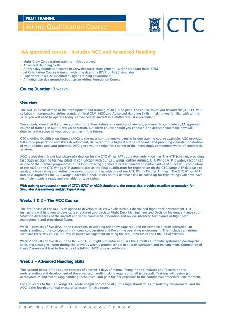 Airline Qualification Course - CTC Wings
