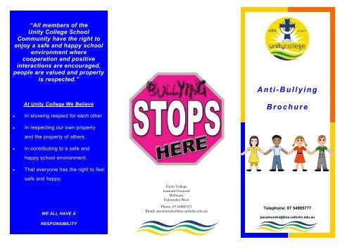 Bullying Brochure Print Out Pdf