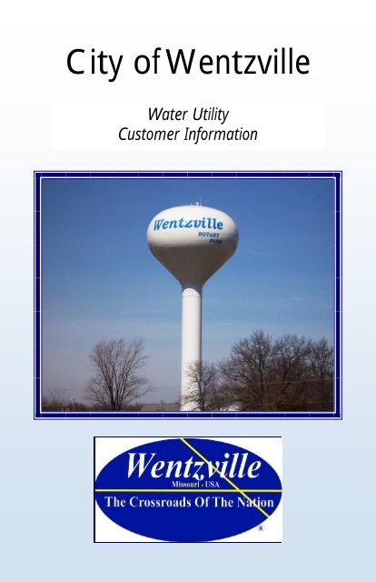Water Utility Customer Information Brochure - The City of Wentzville ...