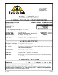 MSDS - Union Ink Company