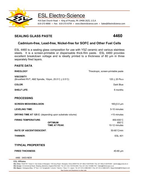 4460 - ESL Electro-Science