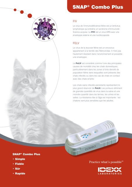 SNAP Combo Plus Brochure - Idexx