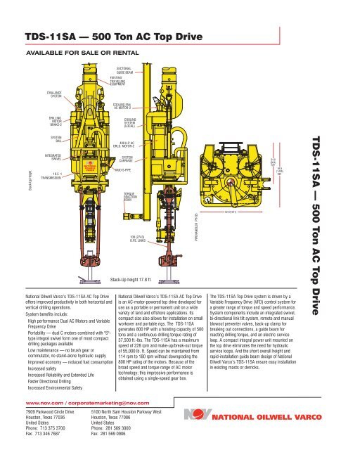 TDS-11SA Flyer - National Oilwell Varco
