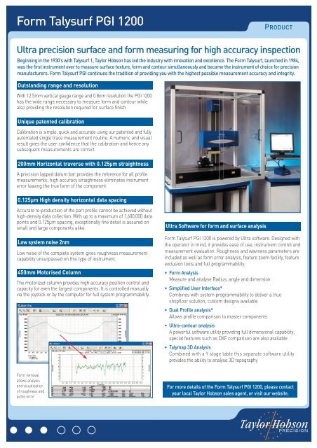 Form Talysurf PGI 1200
