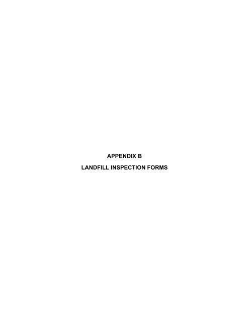appendix b landfill inspection forms - Documents for Moffett Field