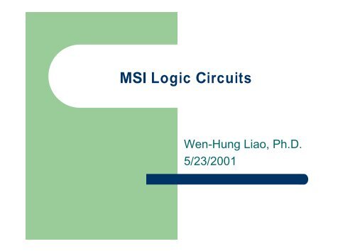 MSI Logic Circuits